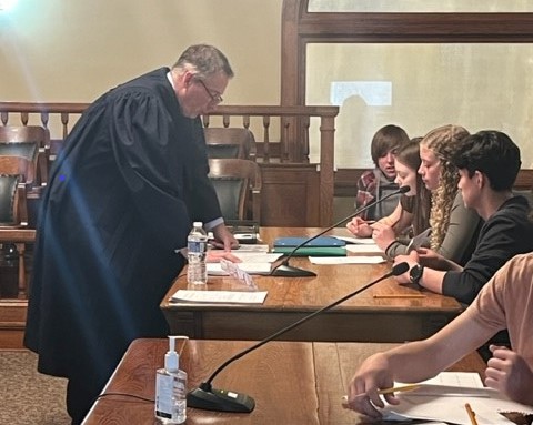 North Dakota Court System - Judge Narum presides over mock trial